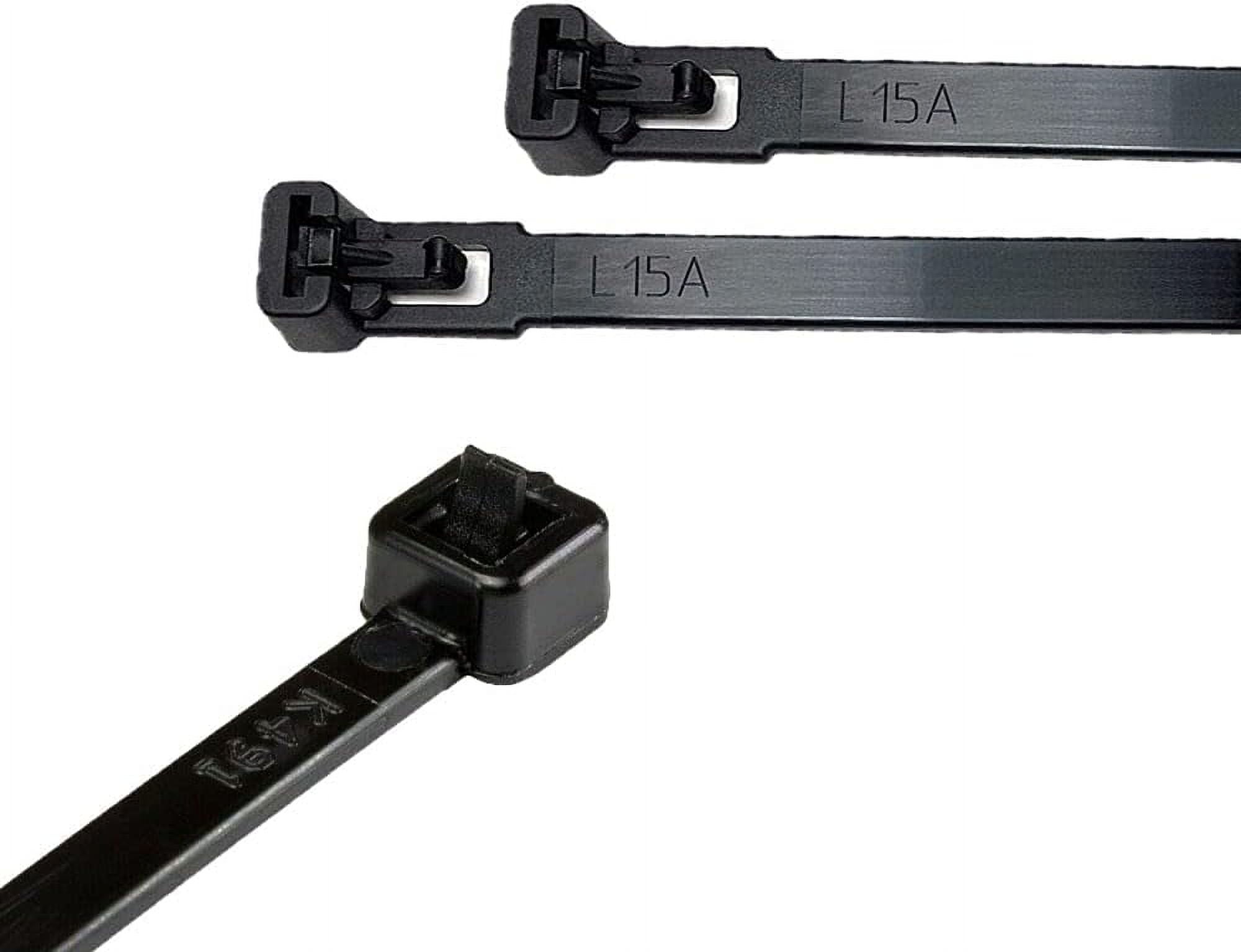 Releasable Reusable Cable Ties Black Strong Nylon Premium Cable Ties ...