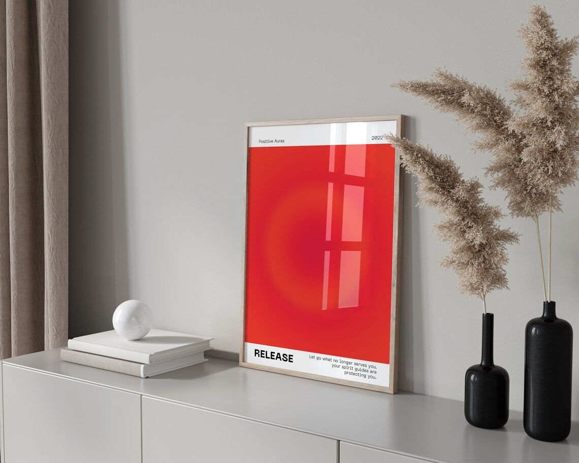 Release Aura Poster, Angel Number Poster, Trendy Dorm Wall Art ...