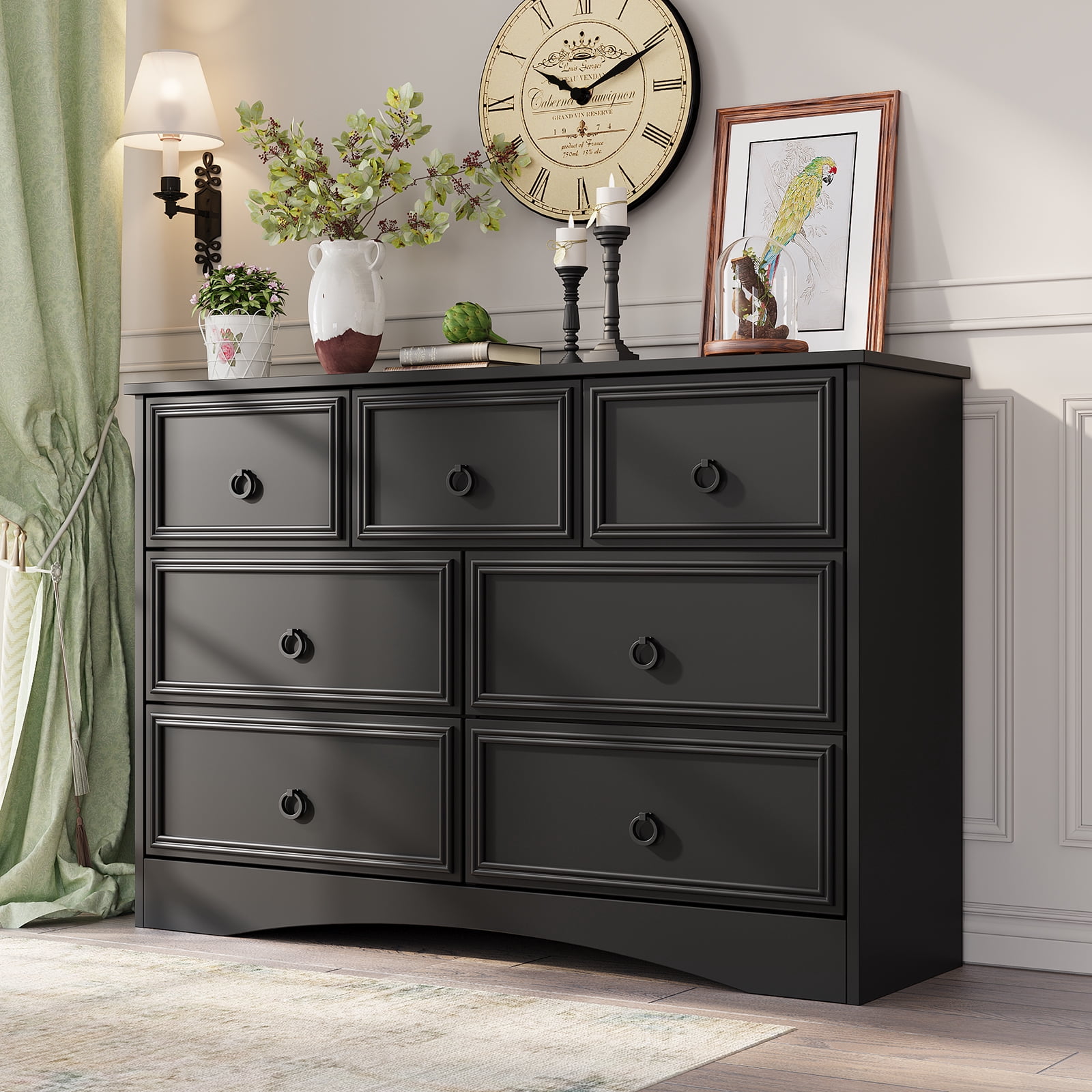 Relefree 7 Drawer Dresser Chests for Bedroom, Modern Farmhouse Chest of ...