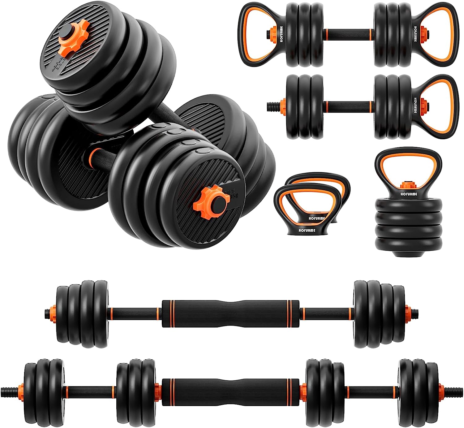 CAP Barbell 40 Lb. Adjustable Cast Iron Dumbbell Set - Walmart.com