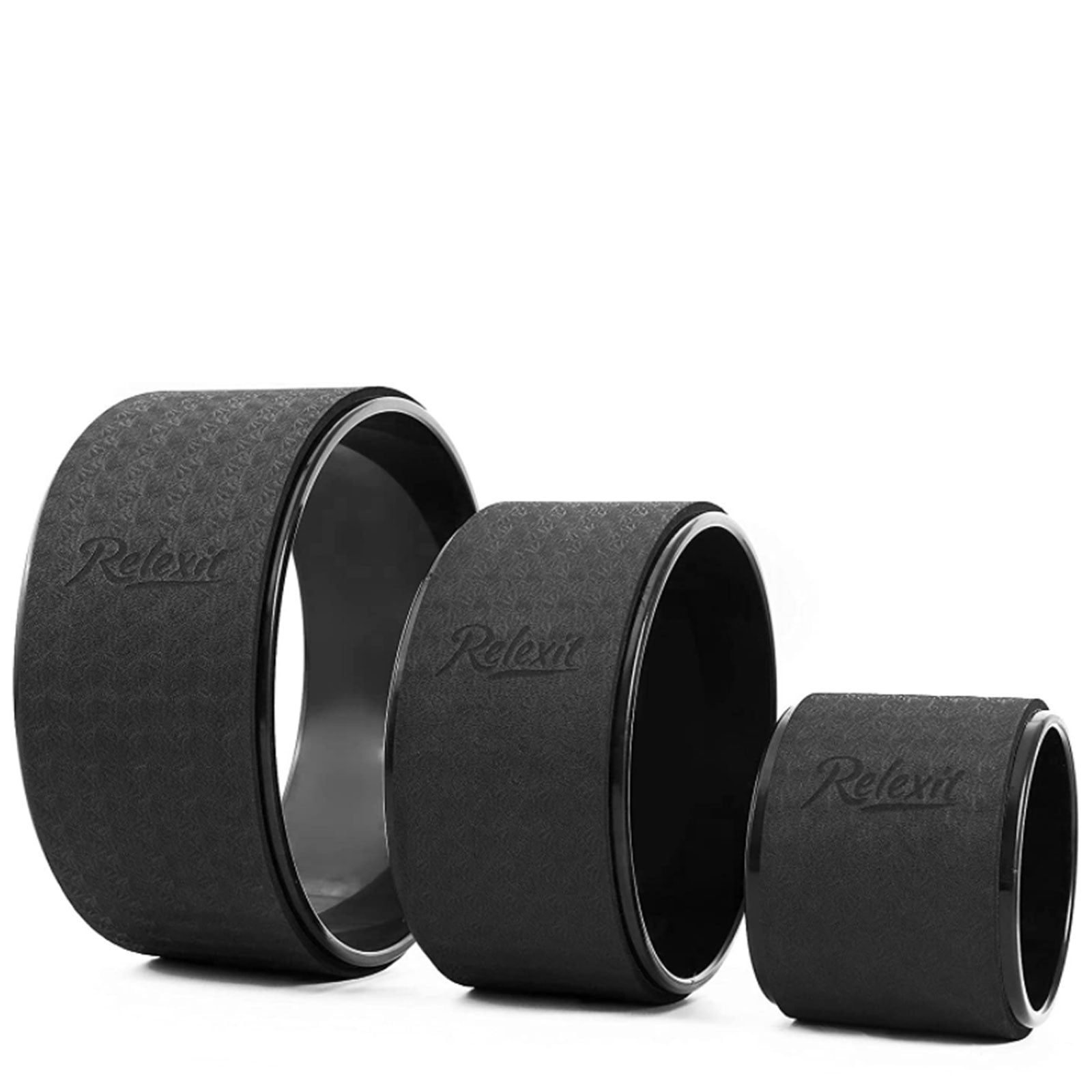 Relexit Yoga Wheel Set 3-Pack, Back Roller Pilates Exercise, Increase ...