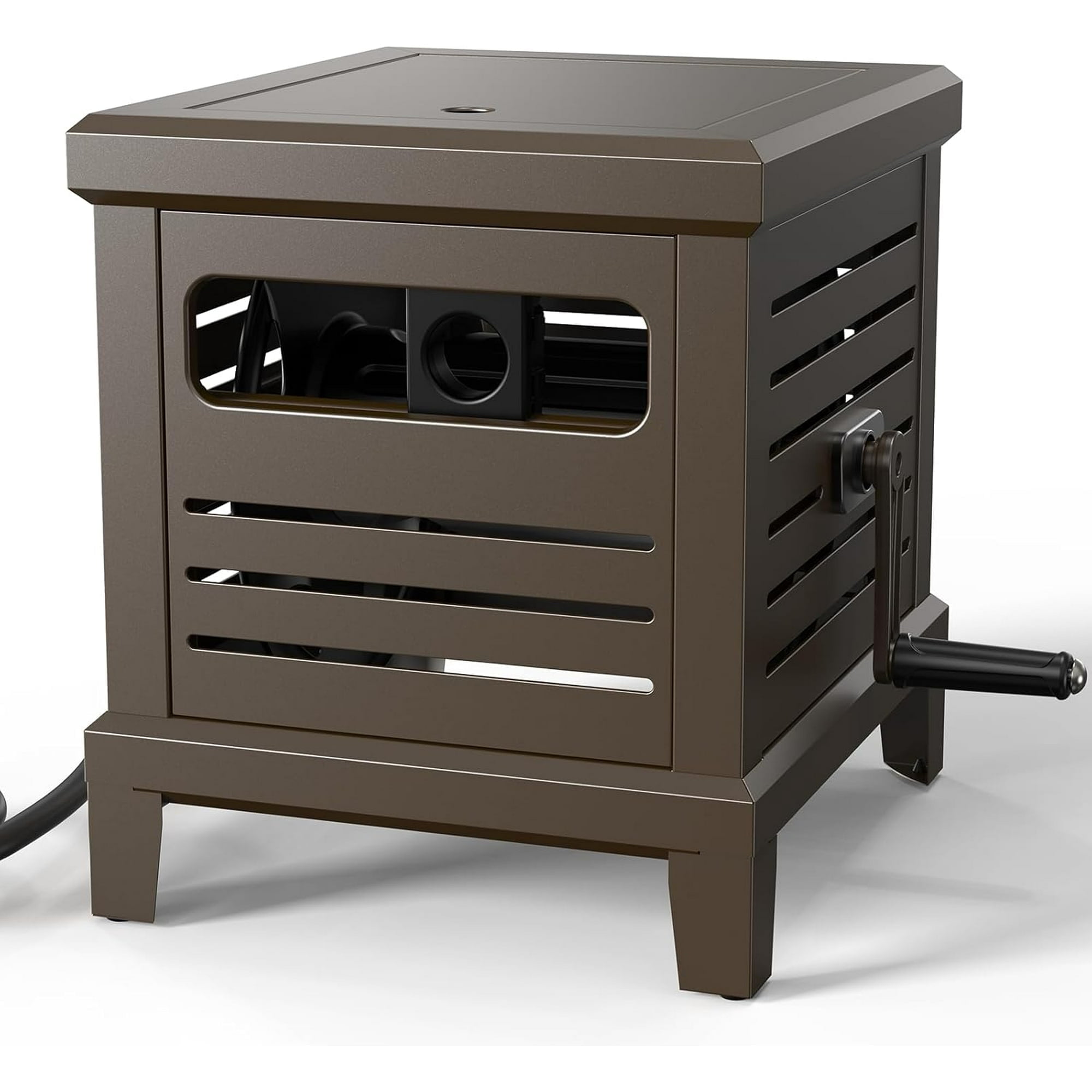 Relhost Hose Reel, Heavy Duty Hose Reel Box Hideaway Holds 100 ft x 5/8 ...