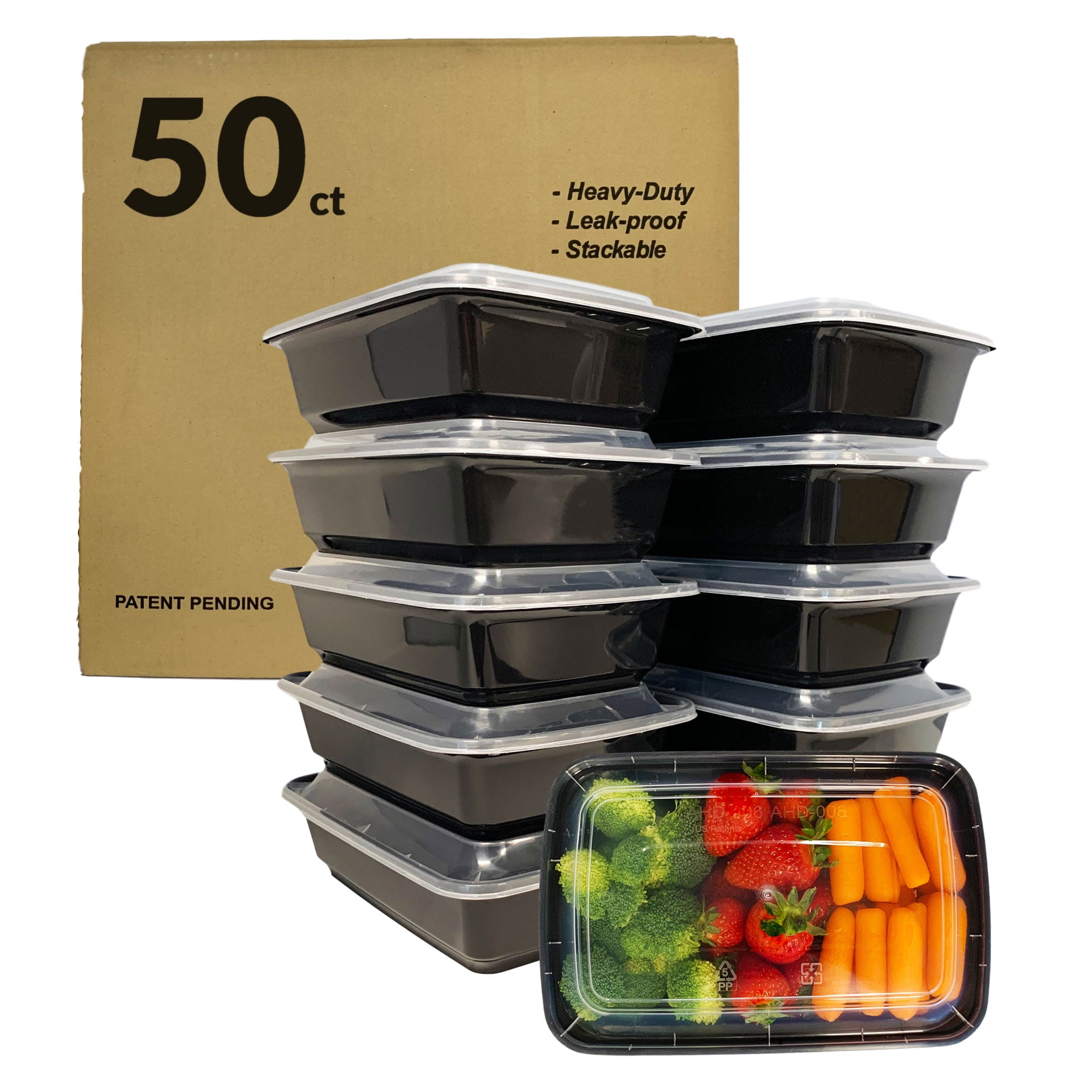Reli. Meal Prep Containers, 32 oz. (50 Pack) - 1 Compartment Food ...