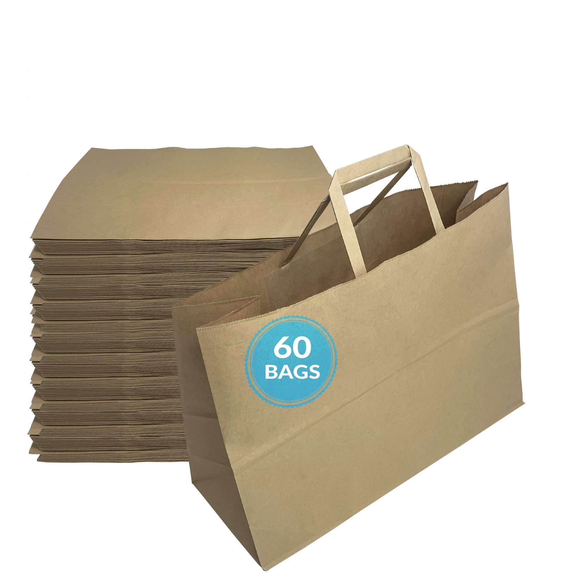 Reli. Paper Shopping Bags | 60 Pcs | Large 16"x6"x12" | Brown Paper ...