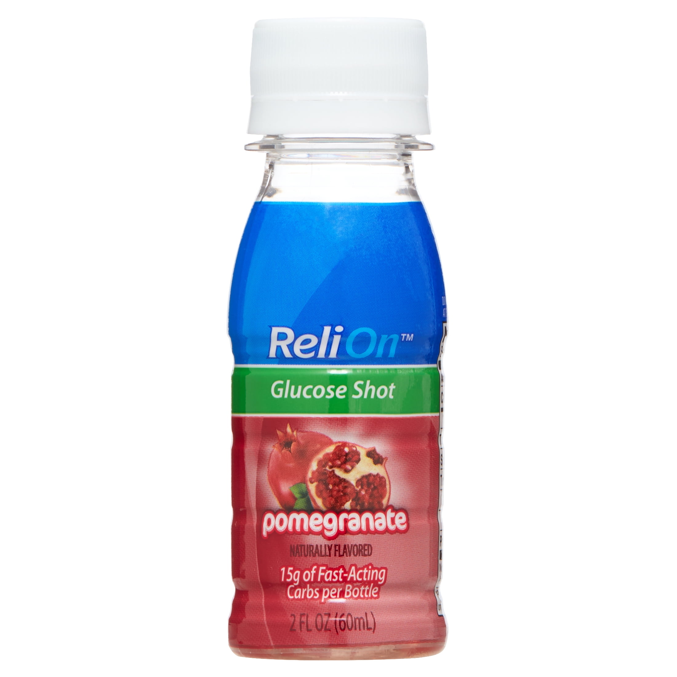 ReliOn Glucose Shot, Pomegranate, 2 fl oz, 15g Fast-Acting ...