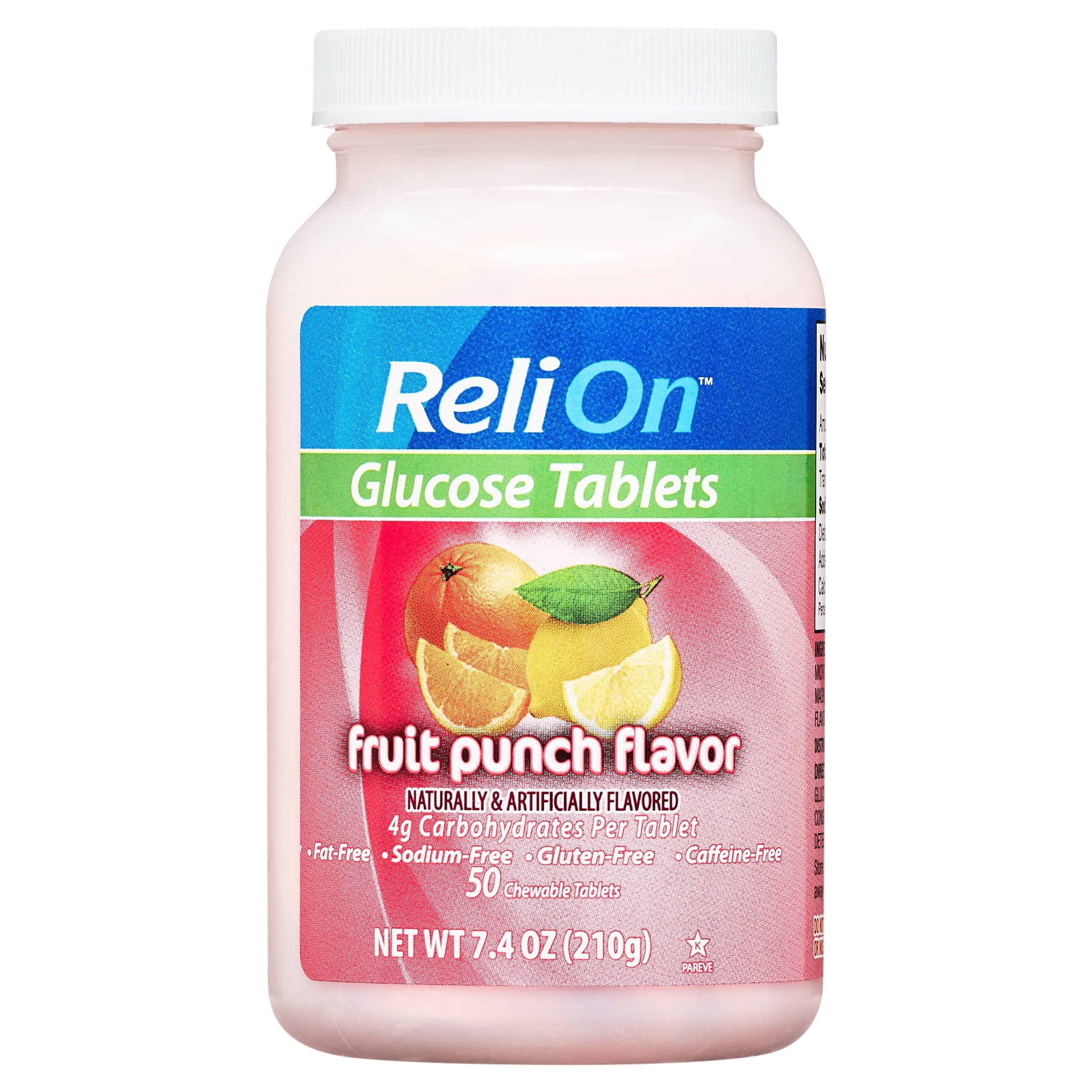 Relion Glucose Tablets Fruit Punch Flavor 50 Counts