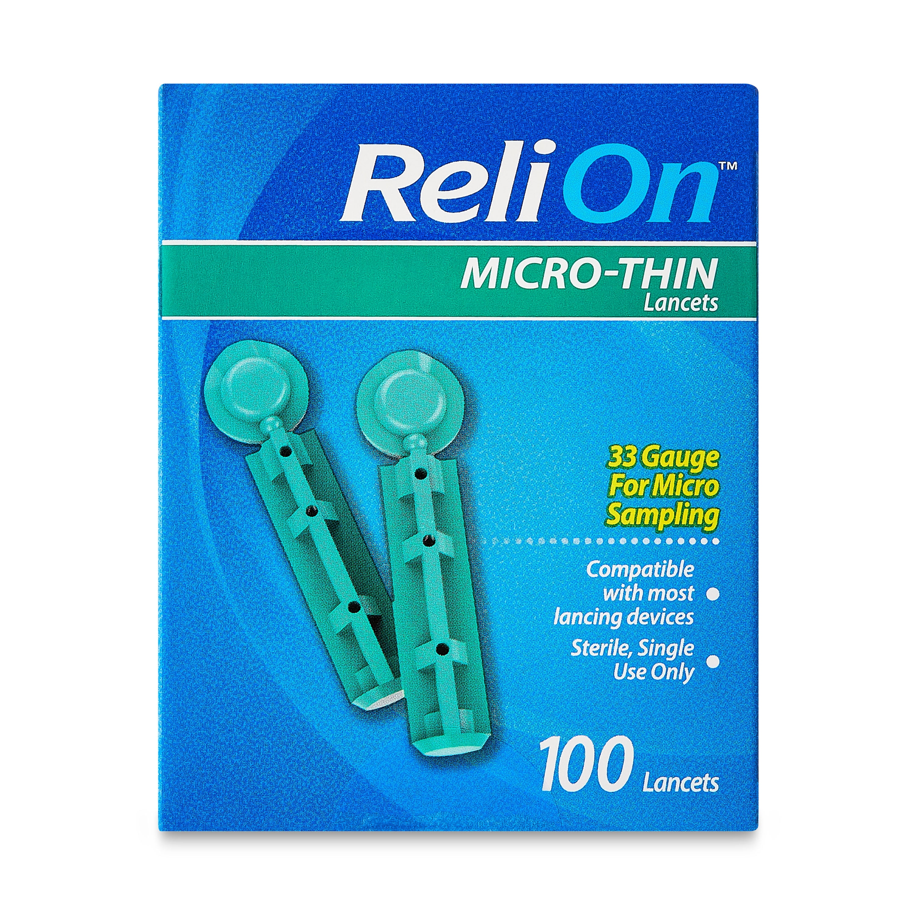 ReliOn Micro-Thin Lancets, 33-Gauge, 100 Count HSA/FSA Eligible ...
