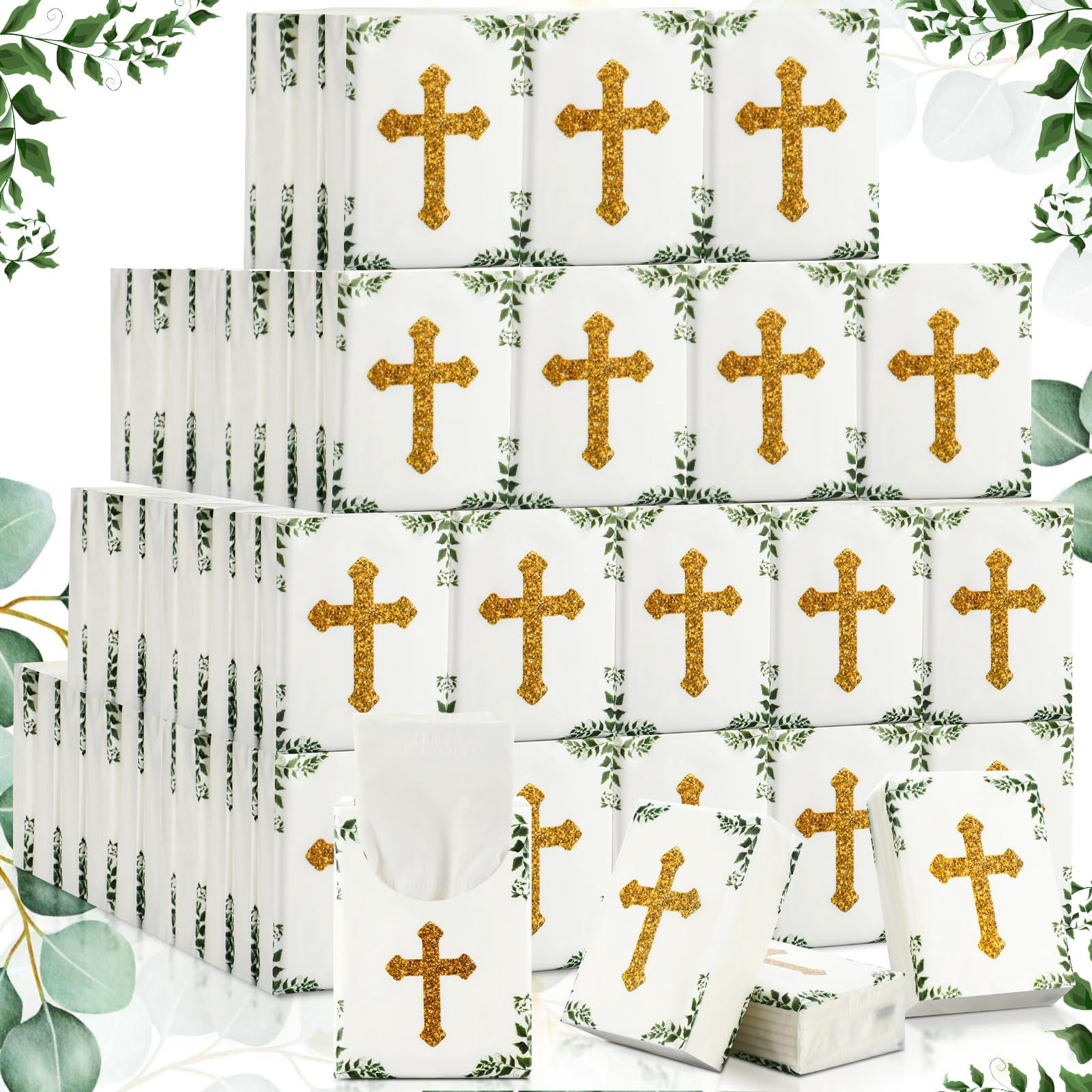 ReliThick 50 Pack First OIF8 Communion Pocket Tissues Christian Mini ...