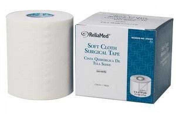 ReliaMed Soft Cloth Surgical Tape 4'' x 10 yds, 1 Roll HSA/FSA Eligible ...