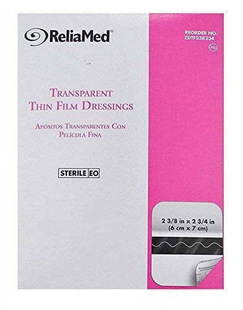 ReliaMed Transparent Thin Film Dressings - 2 3/8" x 2 3/4" - 100 Each ...