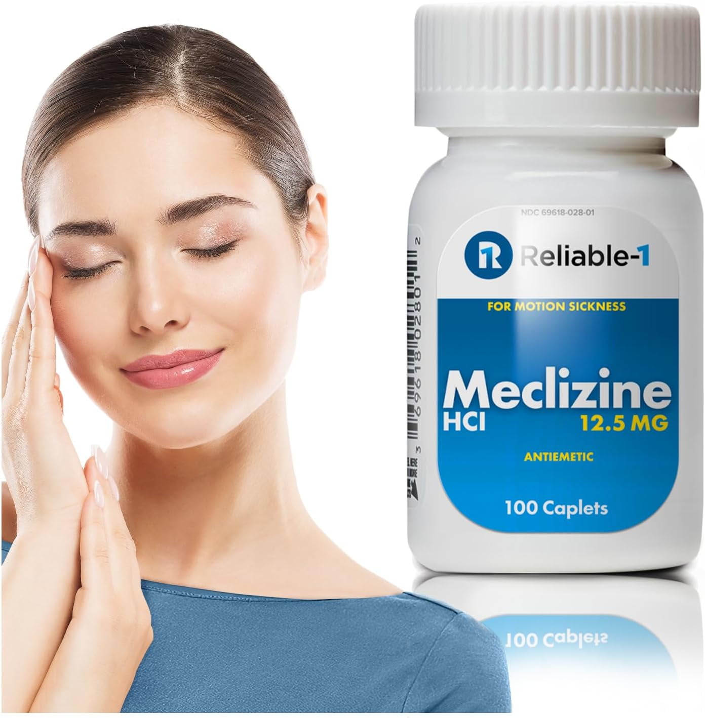 Meclizine 12.5 mg Antiemetic, Motion Sickness 100 Caplets PACK of 2 HSA ...