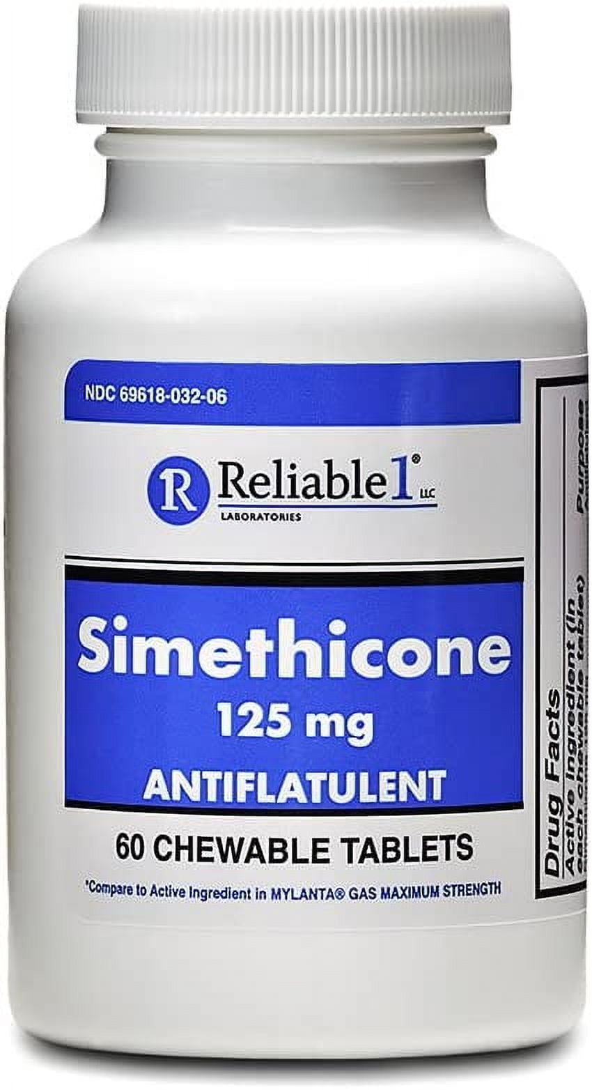 Reliable-1 Laboratories Simethicone 125mg Chewable Gas Relief Tablets ...