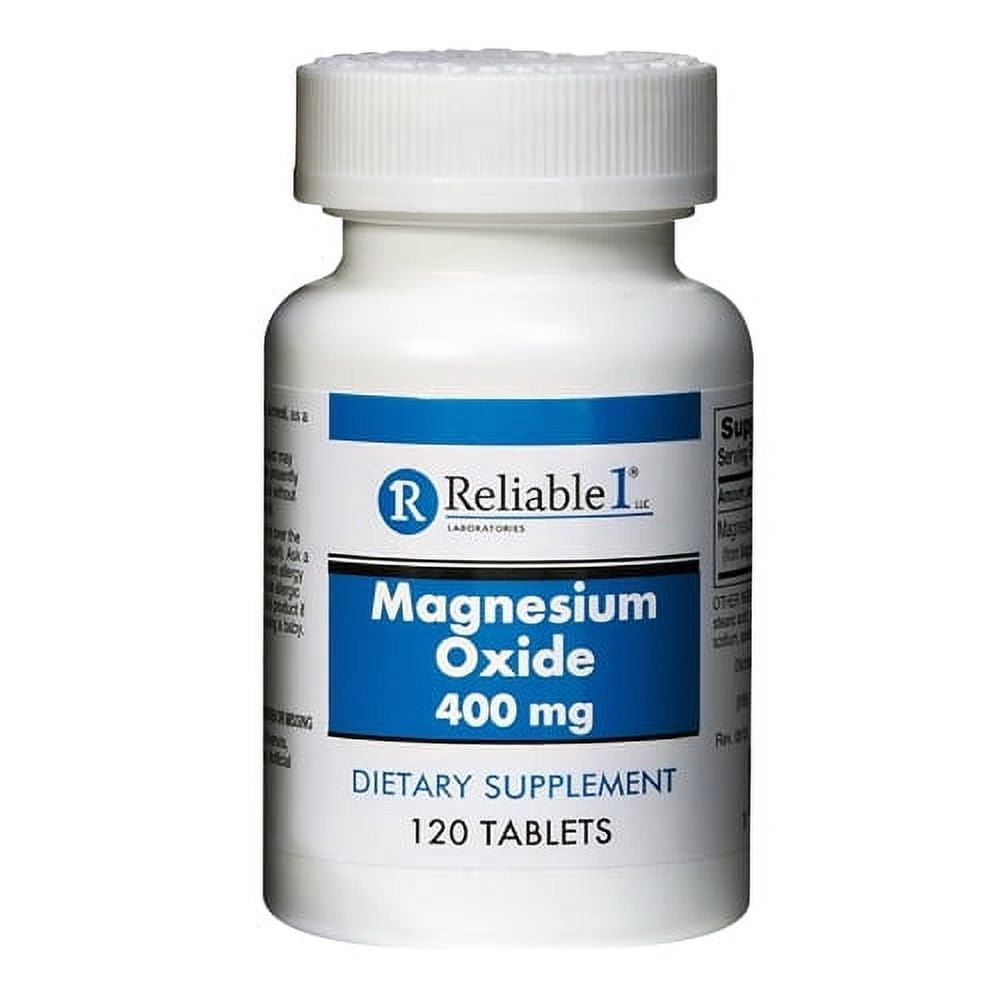 Reliable 1 Magnesium Oxide 400 mg Tablets, 120 Ea, 3 Pack - Walmart ...