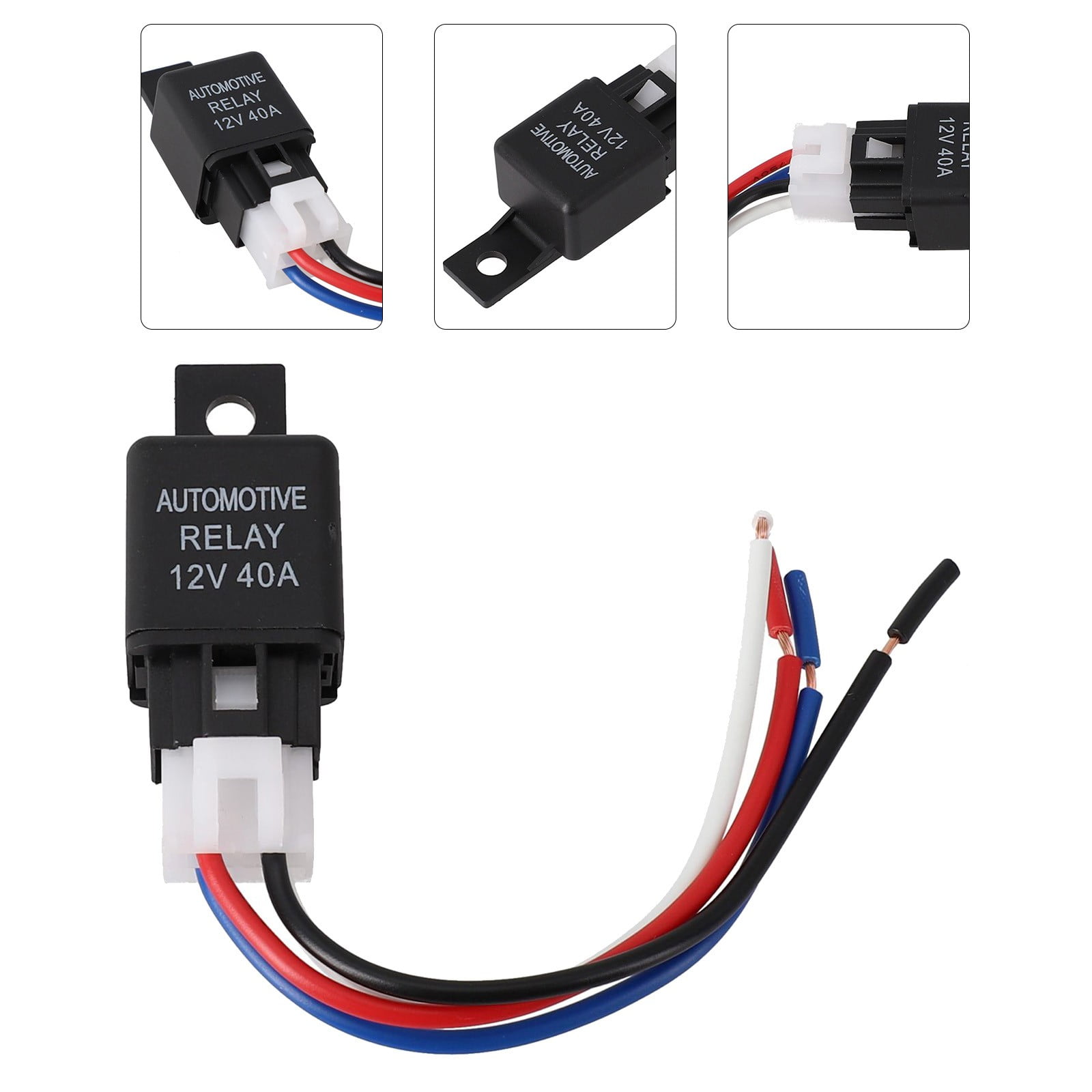 Reliable 12V 40A Car Automotive Relay 4 Pin SPST Contact Type Suitable ...