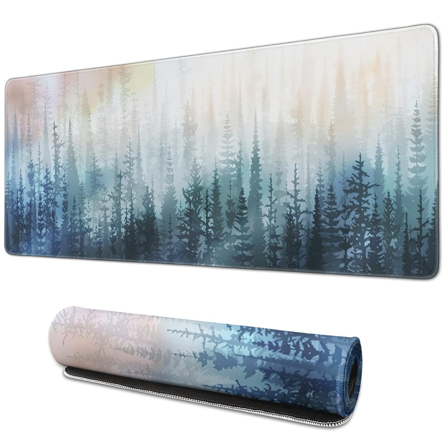 Reliable and Aesthetic - Forest Background XXL Mouse Mat, Large Desk ...