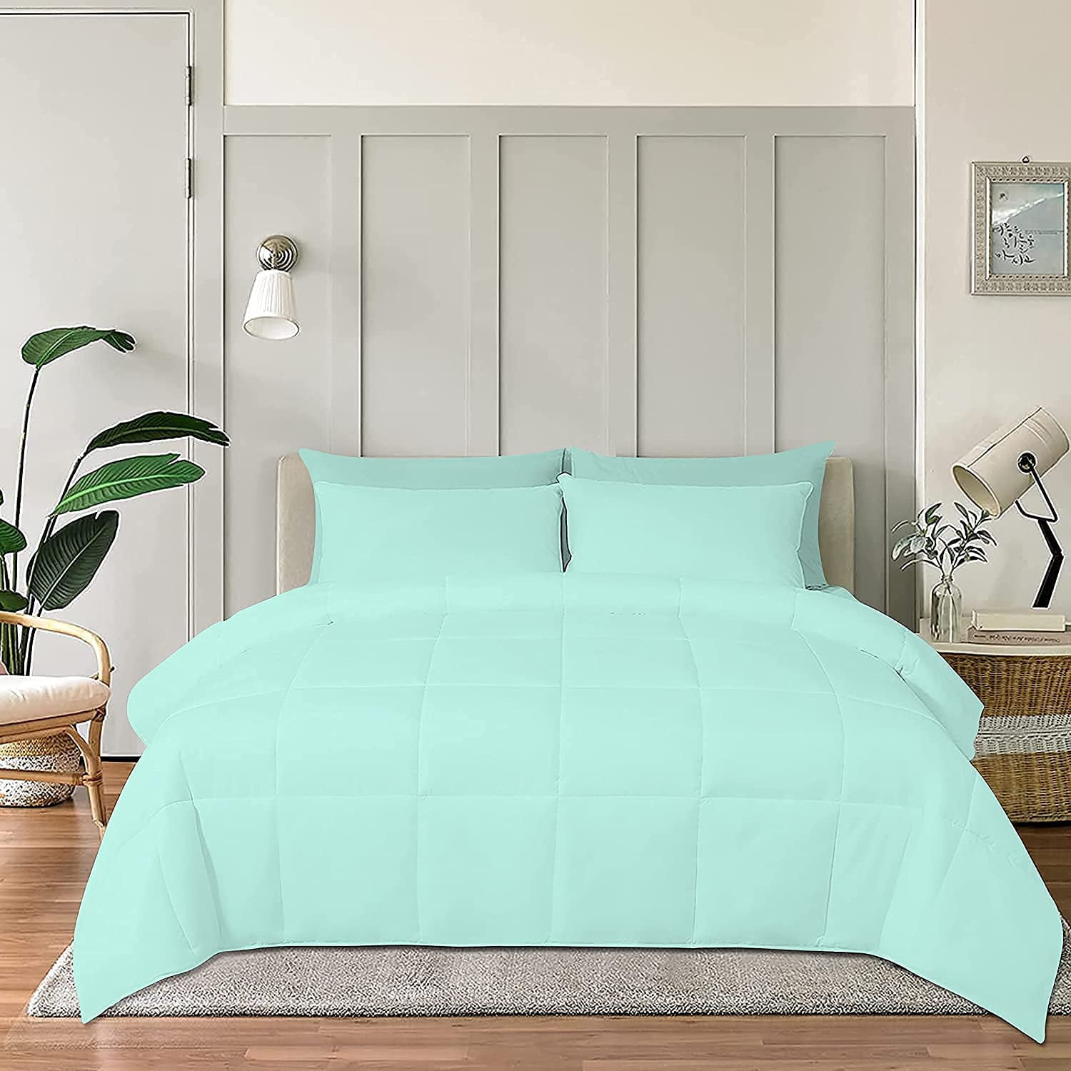 Reliable Bedding 100% Cotton Comforter, All Season Quilted, 600 Thread ...