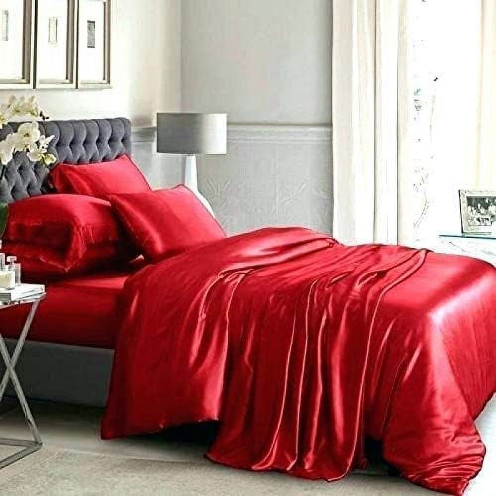 Reliable Bedding 100% Silk Satin Comforter, Silky Soft Quilt Luxury ...