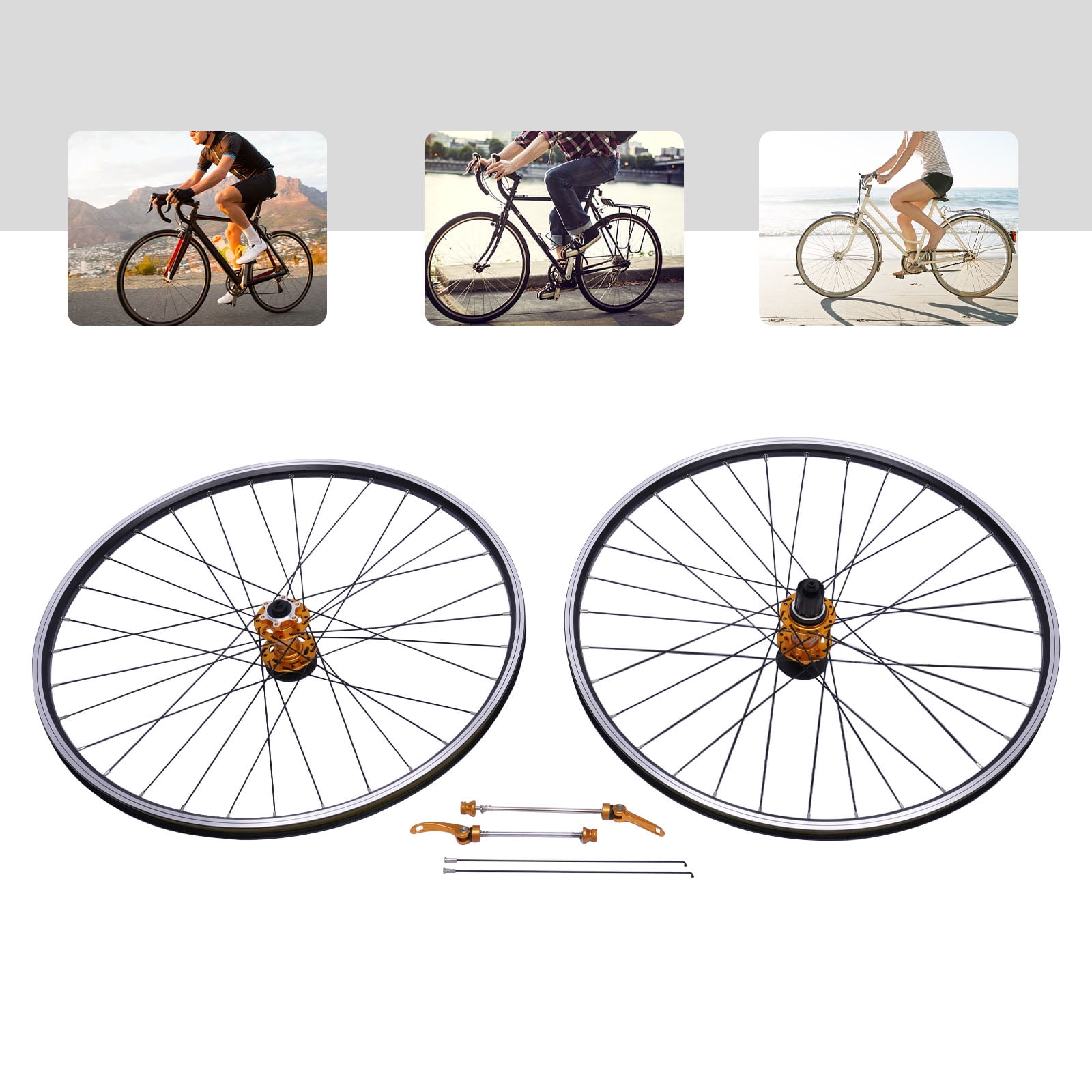 Reliable Mountain Bike Wheelset with 32 Spokes, Sealed Bearings, and ...