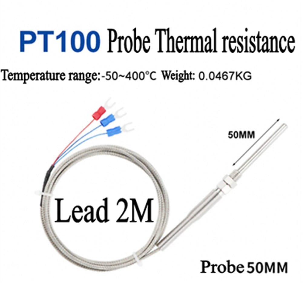 Reliable PT100 RTD Probe Thermocouple Sensitive Reaction 50mm Length 5m ...