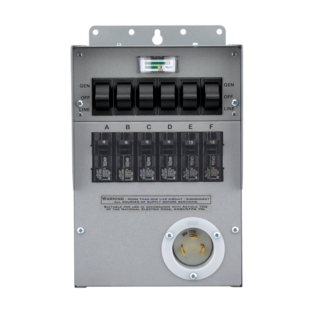 Reliance 306A1 Indoor ProTran 2 30A 125V Portable Generator Transfer ...