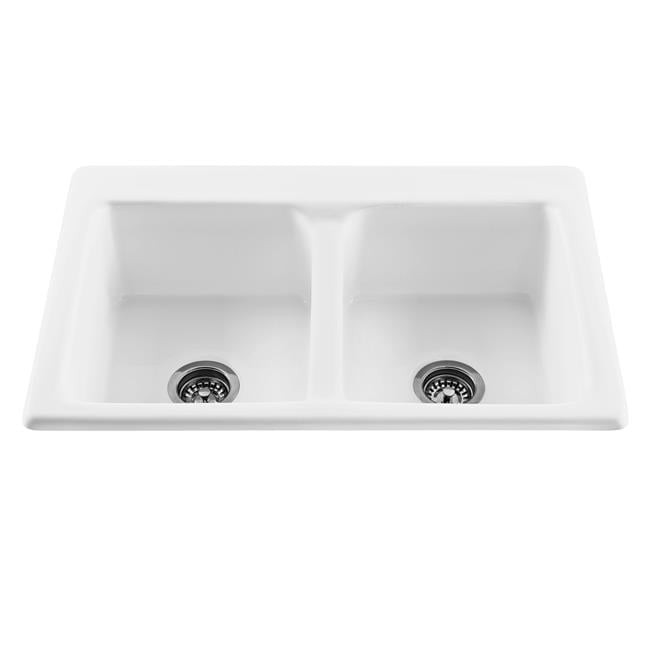 Reliance Baths Endurance Rectangular Drop in Double Bowl Kitchen Sink ...