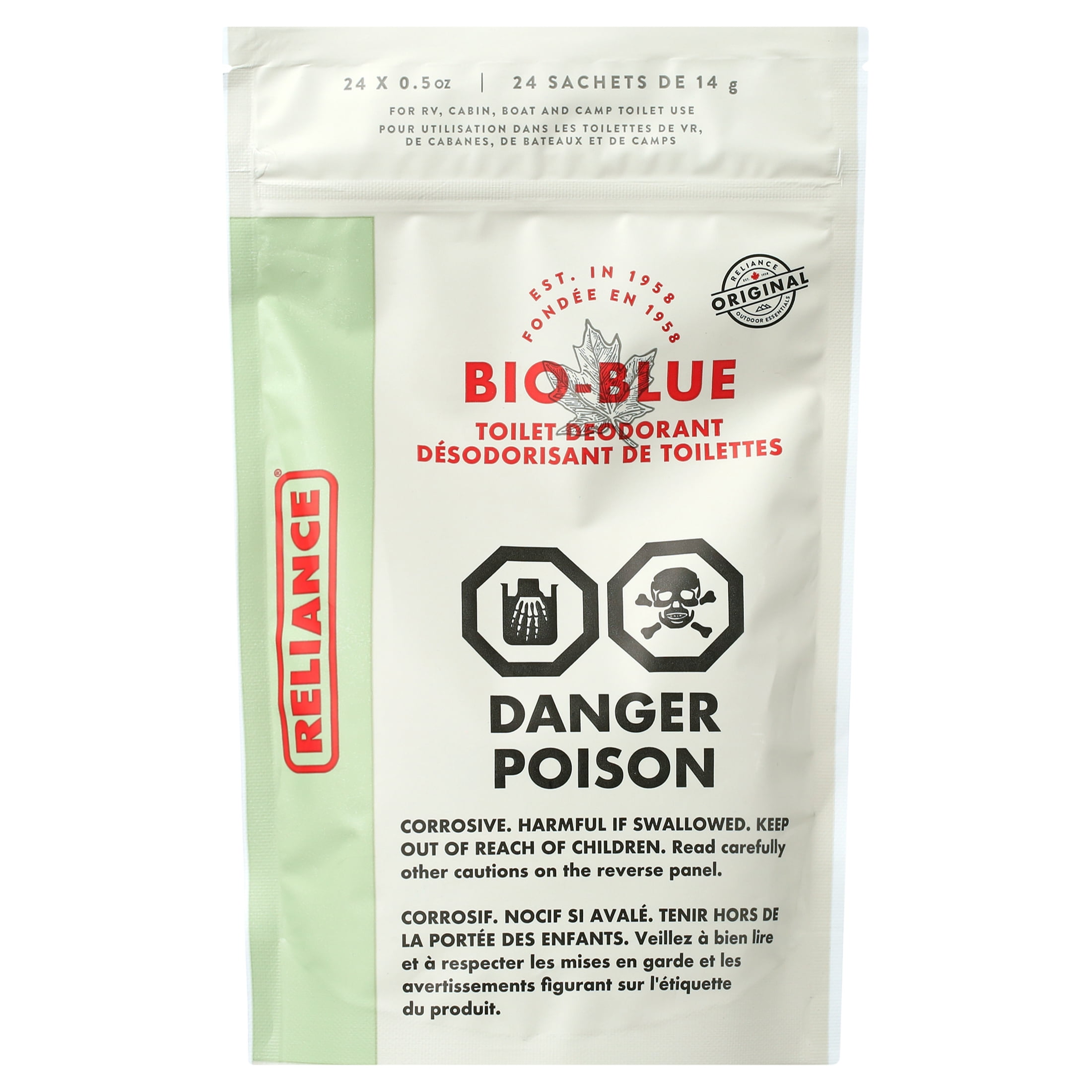 Reliance Bio-Blue Toilet Deodorant 24 sachets Foil Pouch - Walmart.com