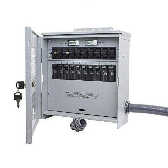 Reliance R510A Pro/Tran2 50-Amp, 10-Cir Manual Switch with CS6375 Inlet ...