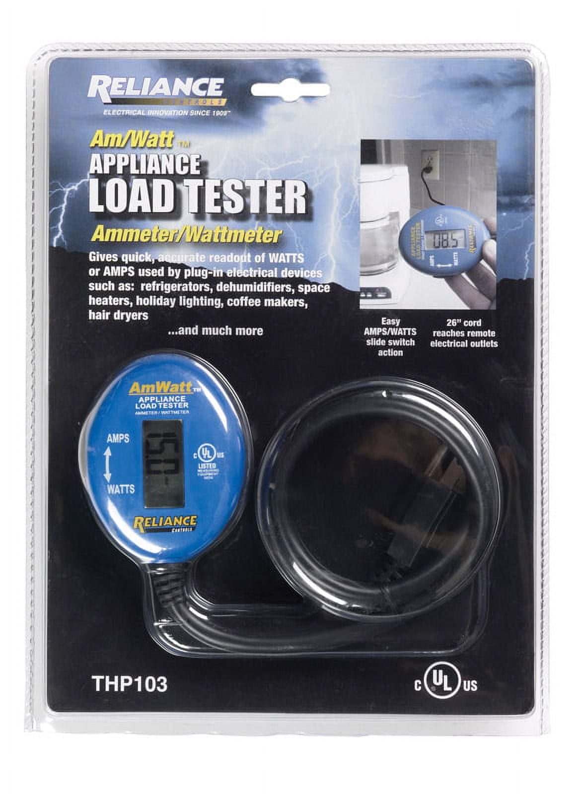 Reliance Controls THP103 AM/Watt Appliance Load Tester - Walmart.com