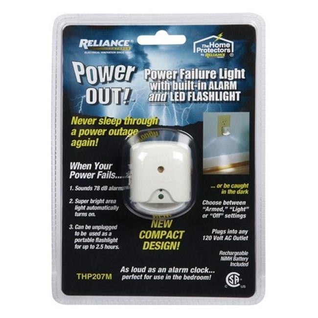 Reliance Controls Powerout Power Failure Alarm & Safety Light - Plug ...