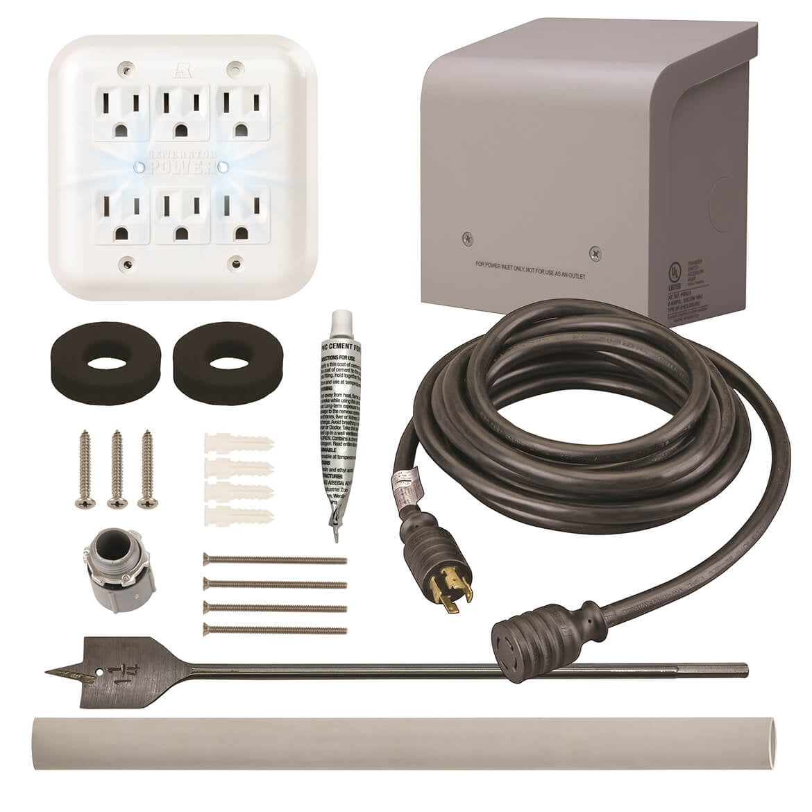 Reliance Electric Generator Through-the-Wall Kit, 250V 30A, WKPBN3040 ...