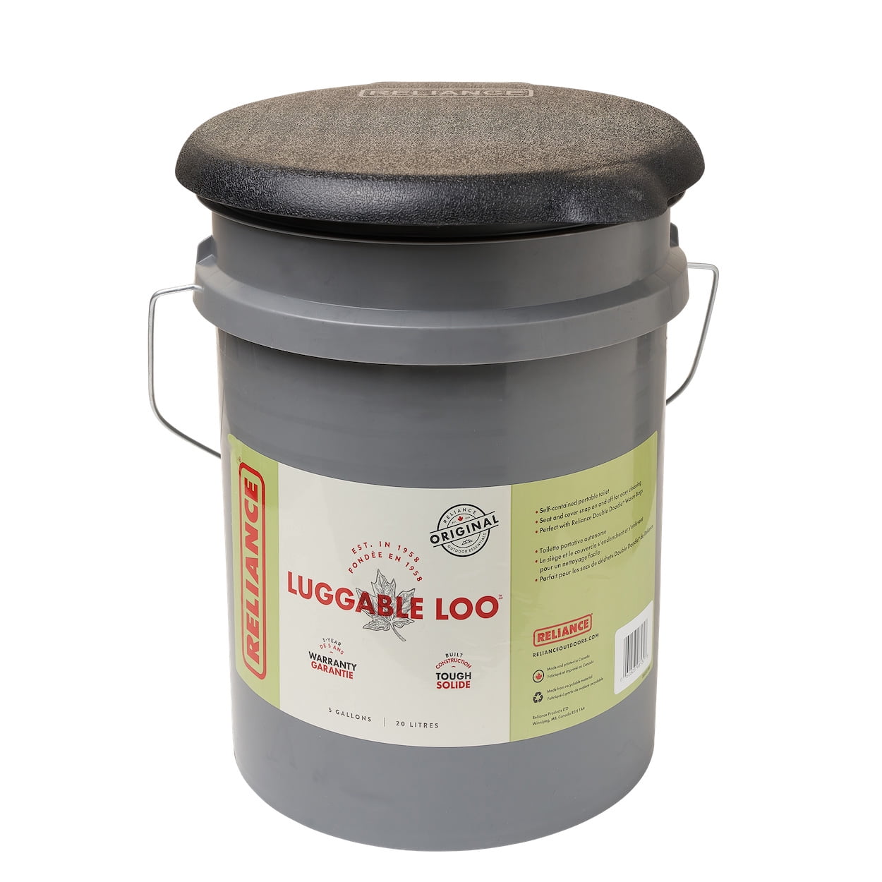 Reliance Luggable Loo Camping Bucket Portable Potty for Outdoor ...