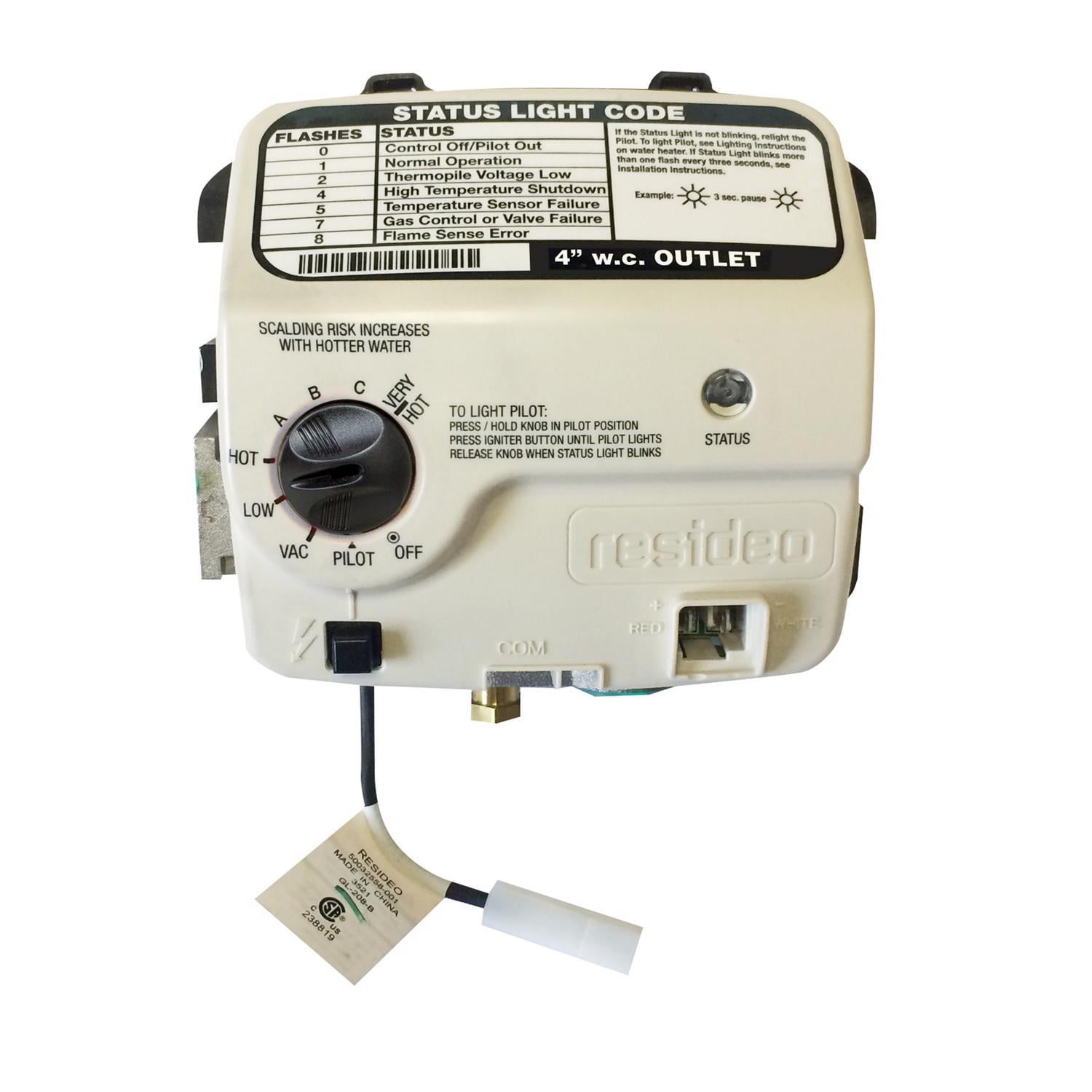 Reliance 400 Series Natural Gas Water Heater Thermostat Temp Controller ...