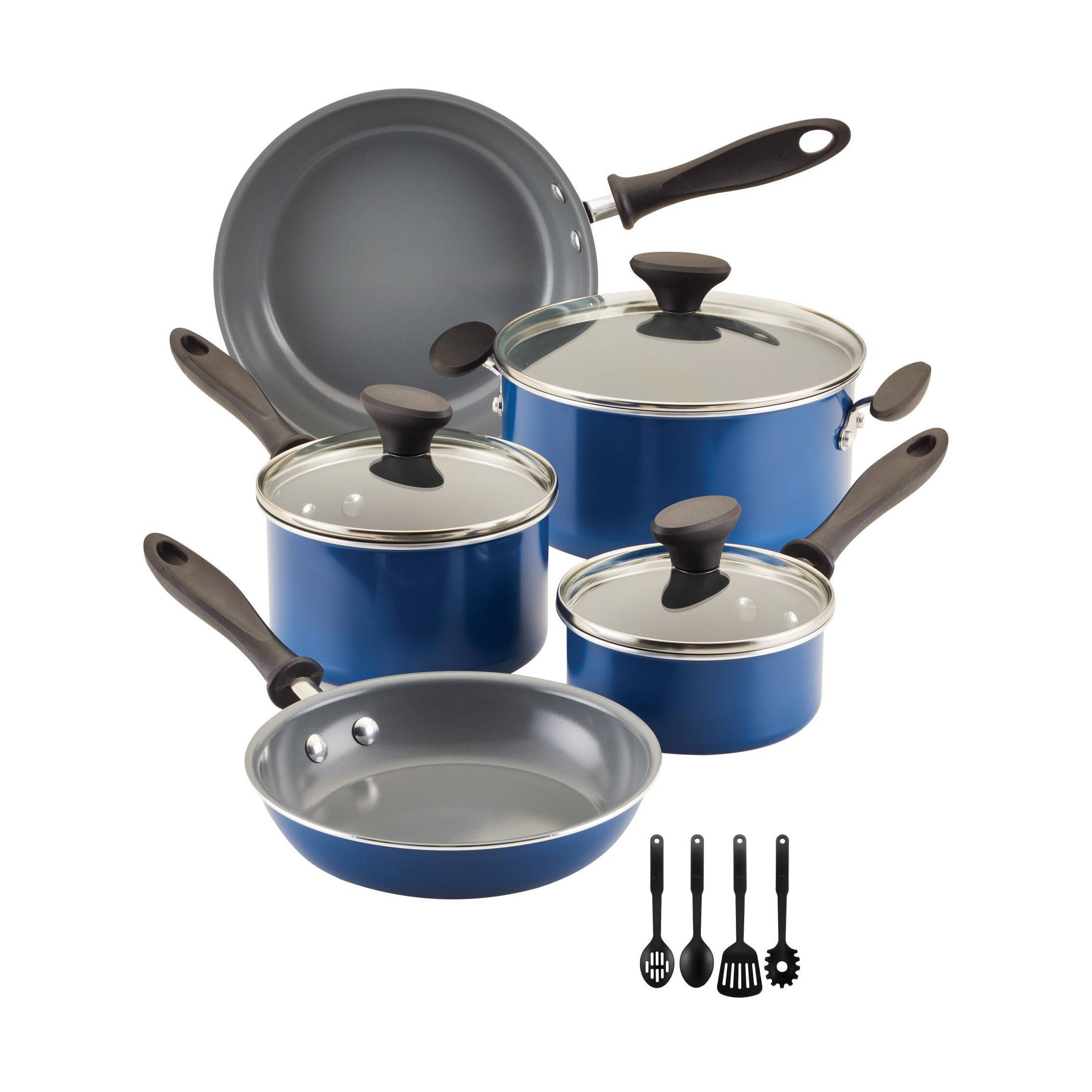 Reliance Pro 12pc Nonstick Ceramic Cookware Set Teal/Gray - Walmart.com