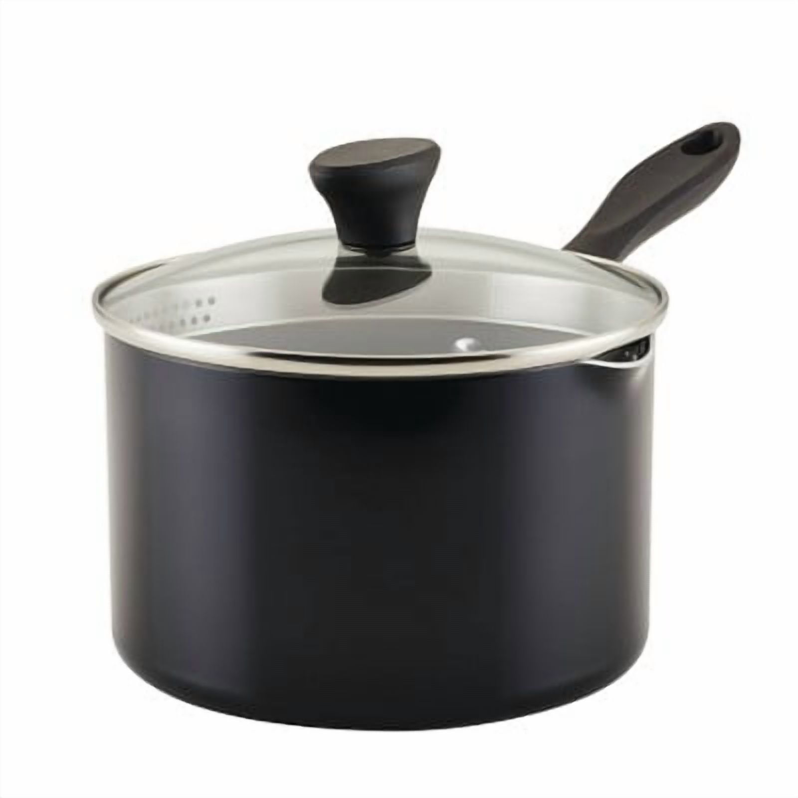 Reliance Pro 3qt Nonstick Ceramic Covered Straining Saucepan Black/Gray ...