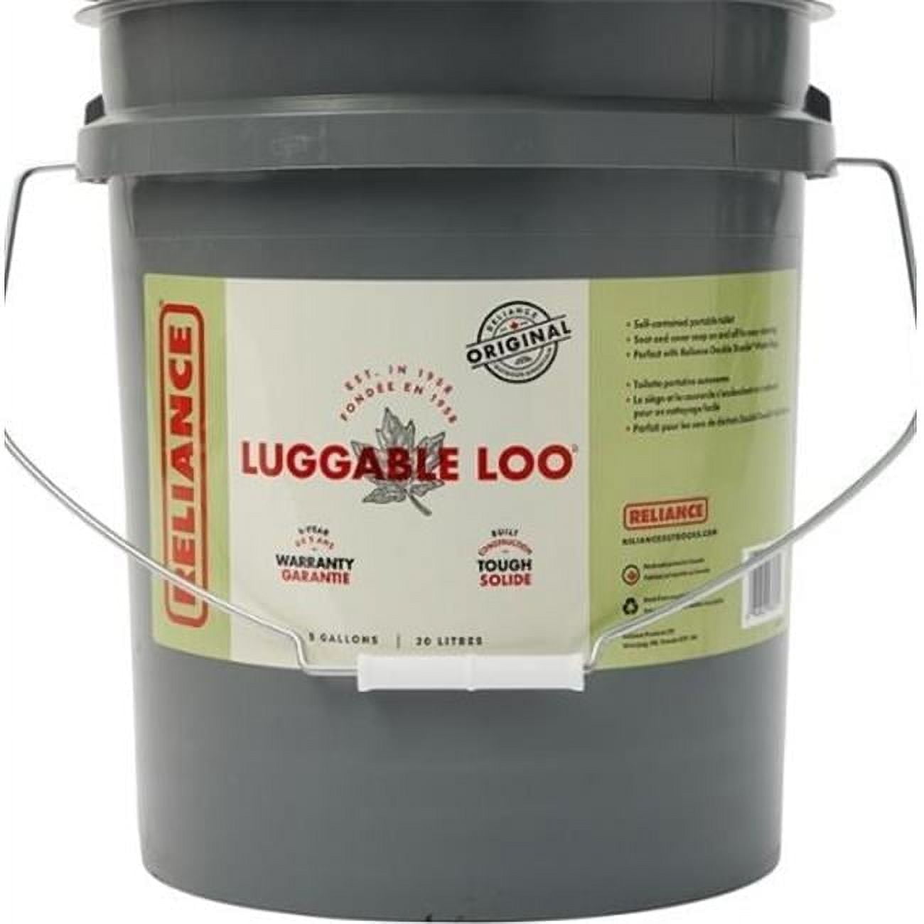Reliance Products 5 Gal Black Storage Bucket for Camping, Innovative ...