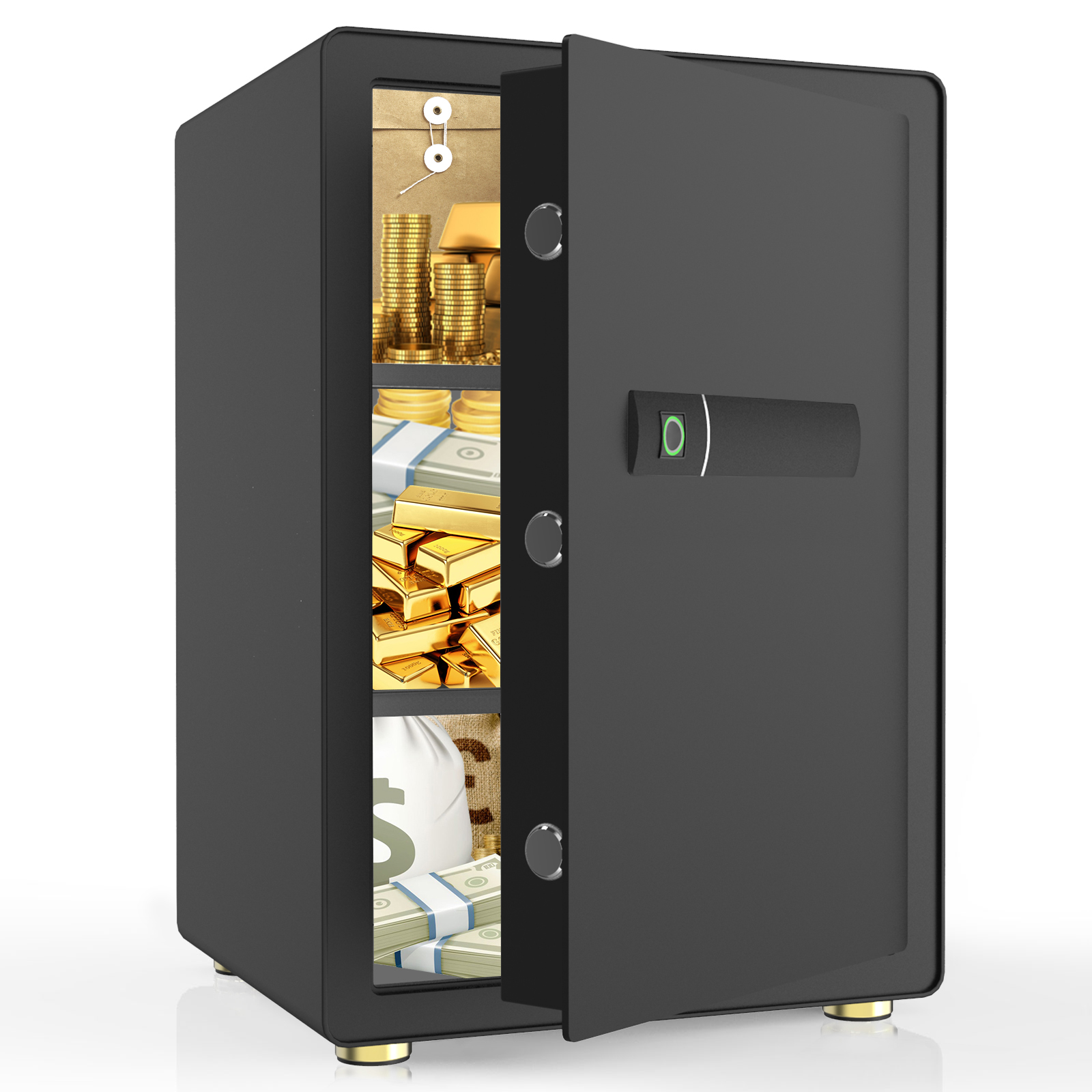 Barska Steel Biometric Floor Safe Biometric Fingerprint Scanner ...