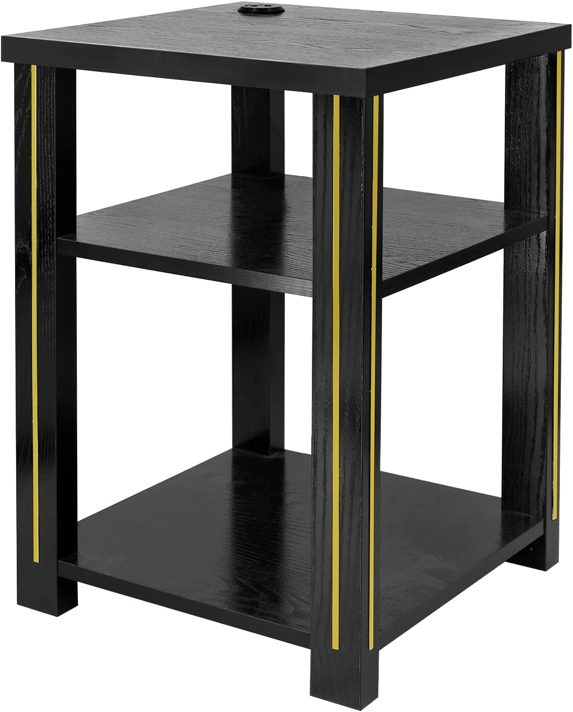 Reliancer End Table with Charging Station - Side Table with USB Ports ...