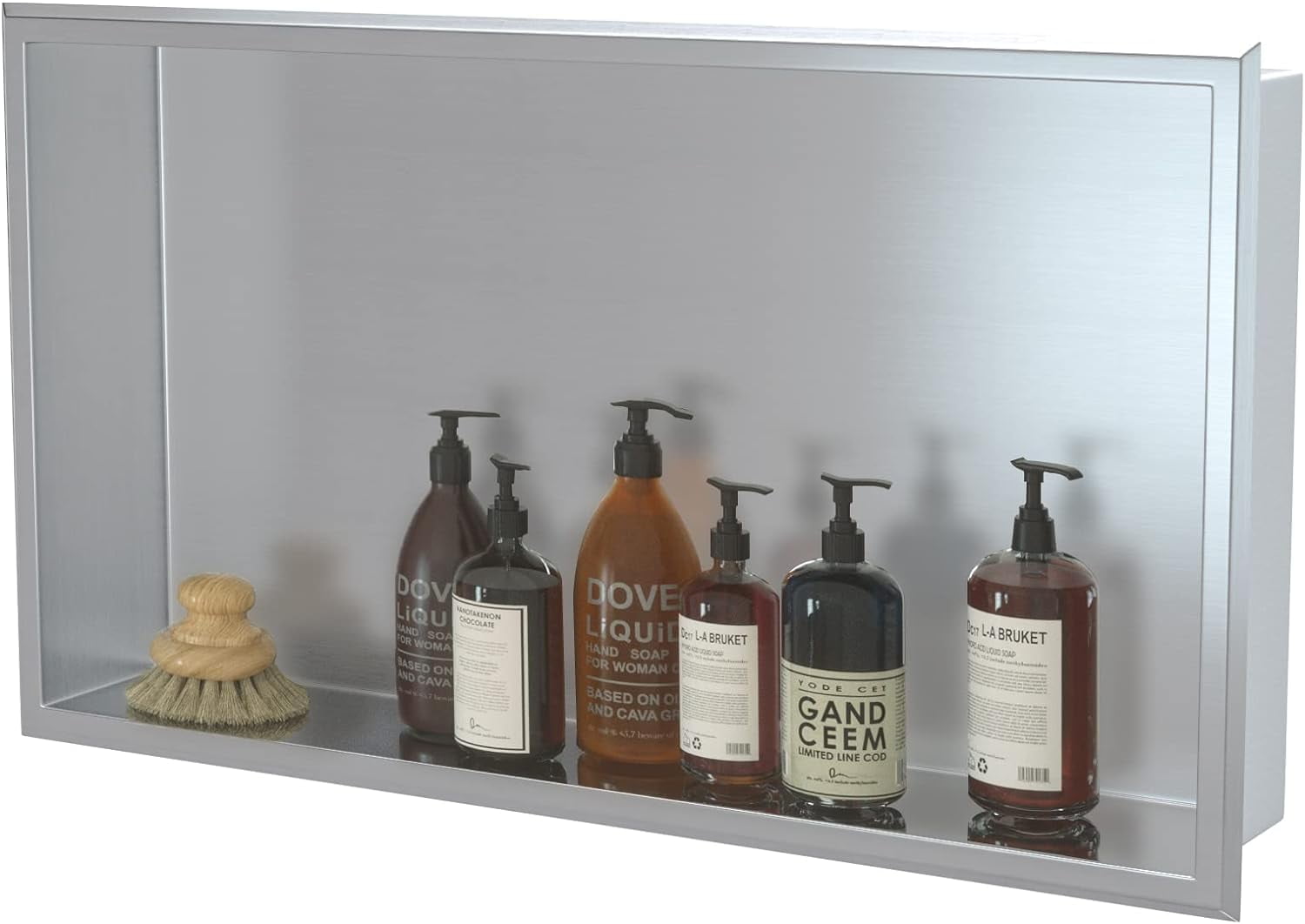 Reliancer Recessed Shower Niche Insert Stainless Steel, Square, Shampoo ...