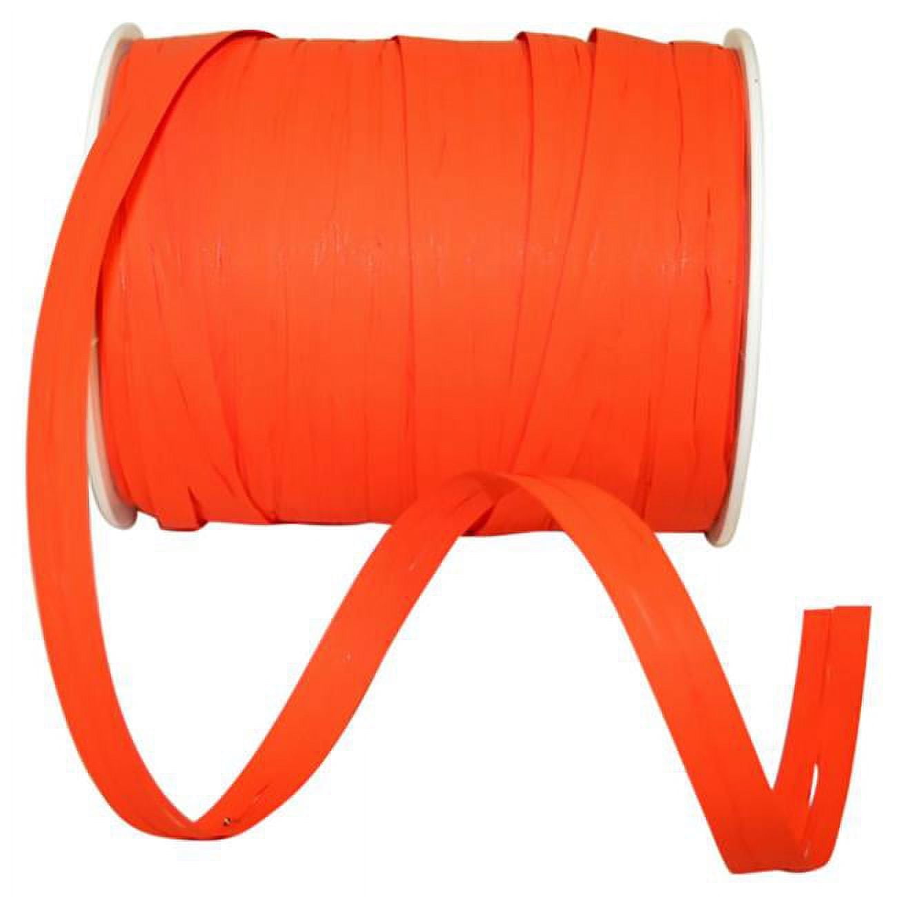 Reliant Ribbon - 16033-058-15C, Raffia Venice Rd Ribbon, Orange, 3/8 ...