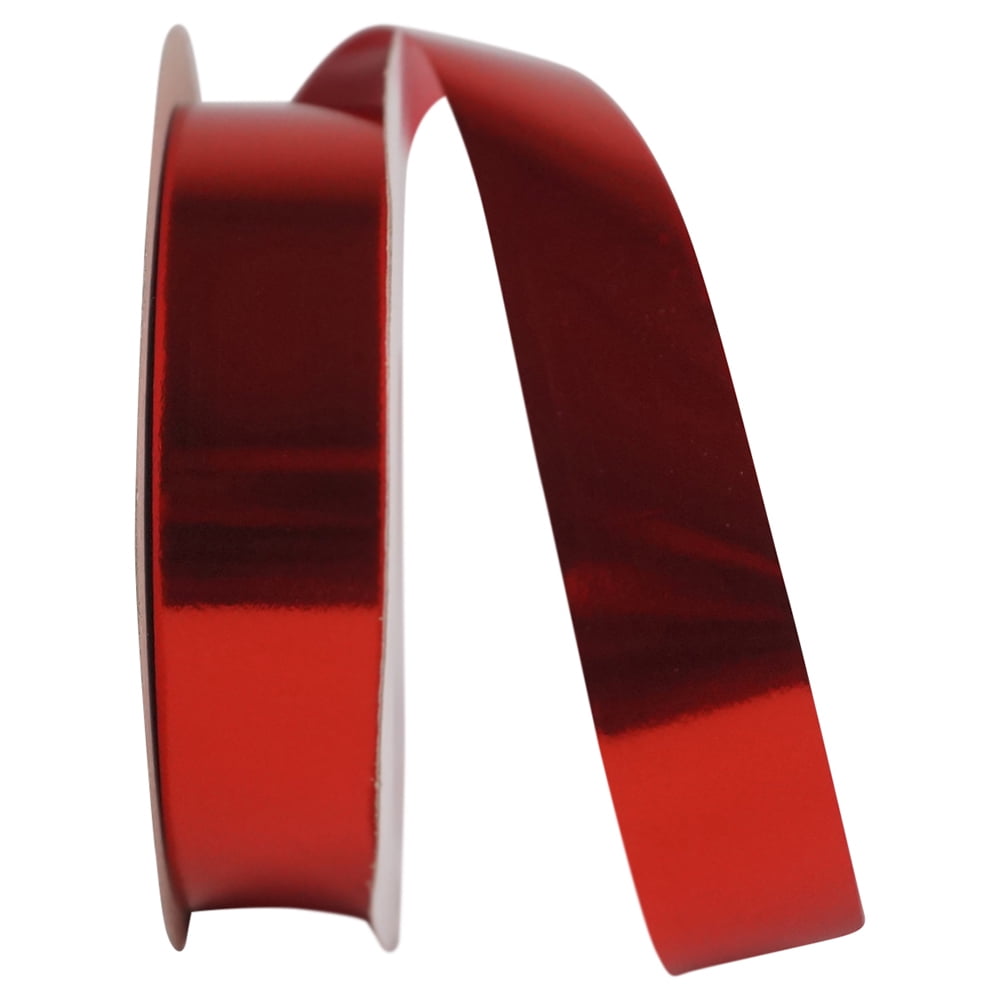 Reliant Ribbon - 16040-065-09C, Metallic Polypro Rd Ribbon, Red, 1-1/4 ...