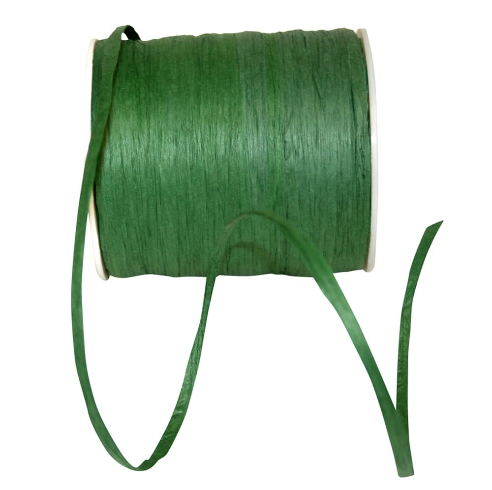 Reliant Ribbon - 25124-510-01C, Paper Raffia Ribbon, Emerald, 1/4 Inch ...