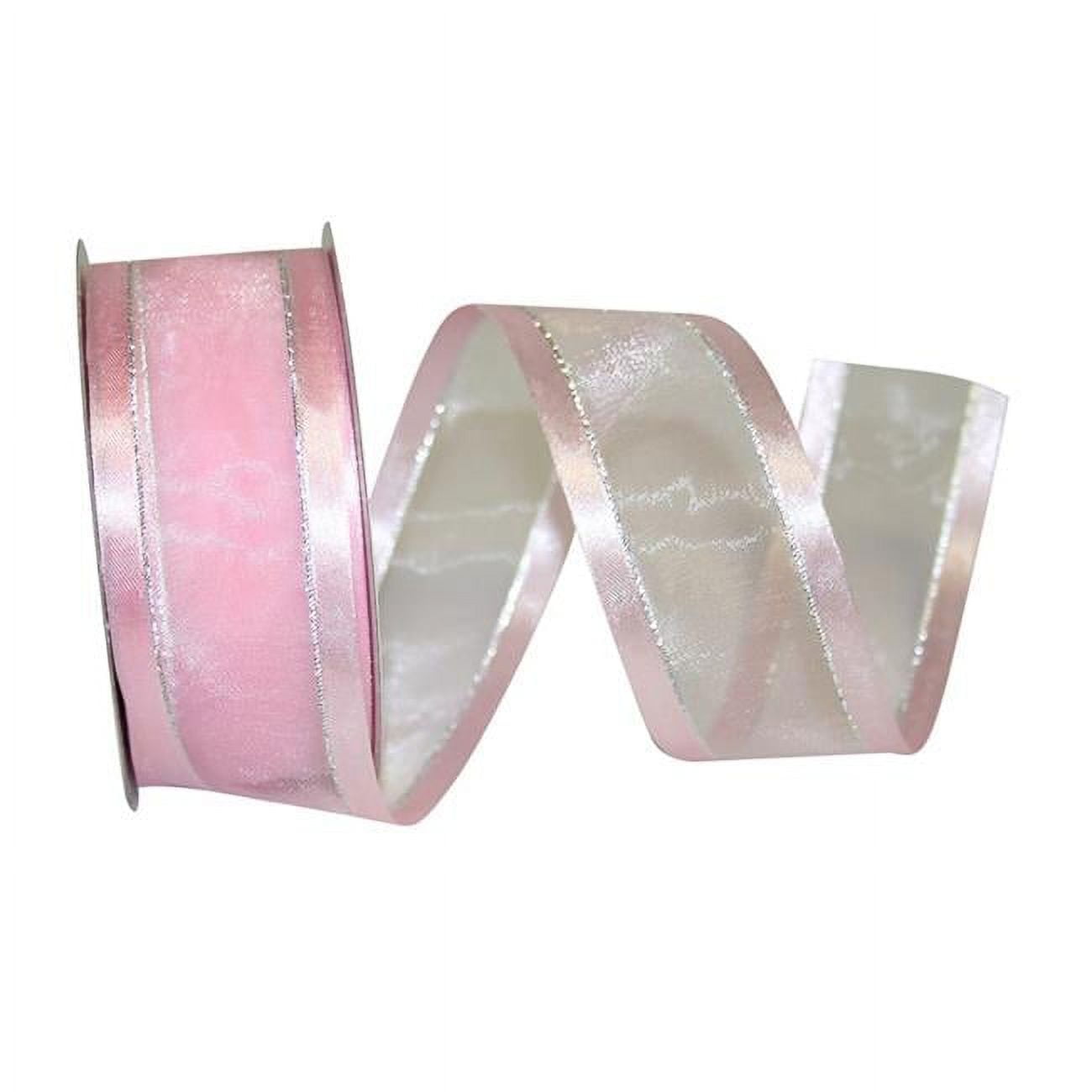 Reliant Ribbon - 25205-711-09J, Sheer Satin Edge Metallic Ribbon, Light ...