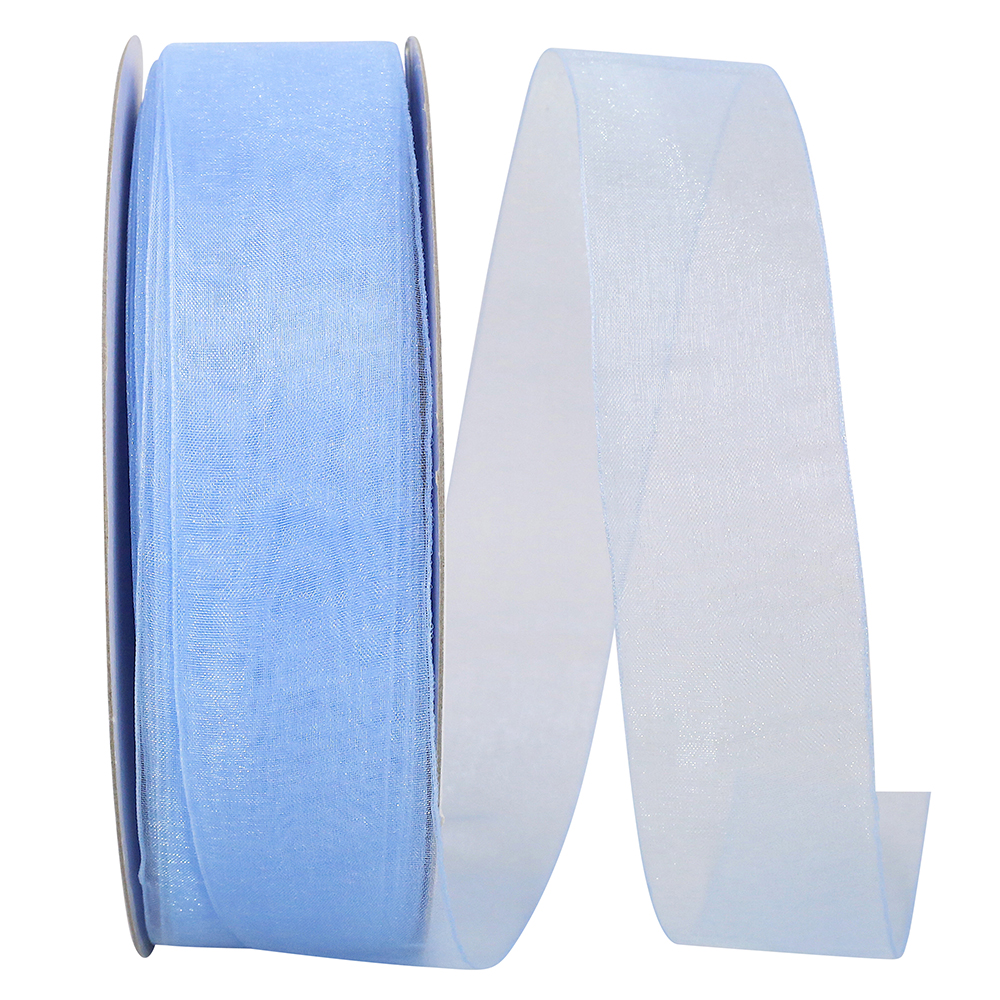 Reliant Ribbon - 25621-053-09C, Sheer With Filiment Edges Ribbon, Blue ...