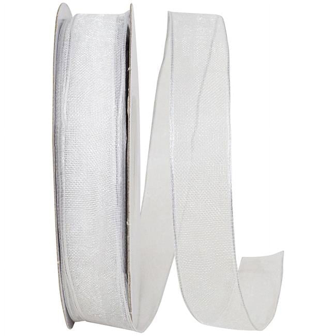 Reliant Ribbon - 25733W-030-03J, Woven Sheer Luxury Wired Edge Ribbon ...
