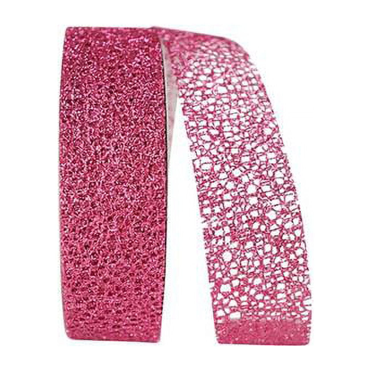Reliant Ribbon - 25757-222-09J, Glitter Web Mesh Ribbon, Fuchsia, 1-1/2 ...