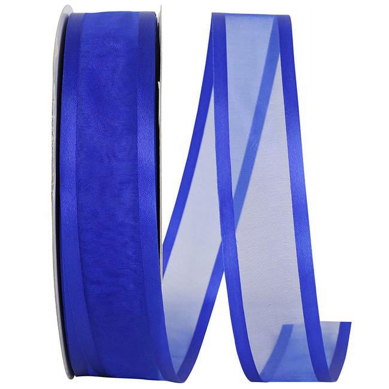 Reliant Ribbon - 25765-050-09C, Sheer Satin Edge Value Ribbon, Royal, 1 ...