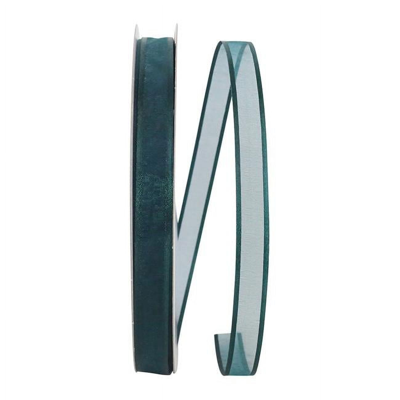 Reliant Ribbon - 25765-916-03C, Sheer Satin Edge Value Ribbon, Teal, 5/ ...
