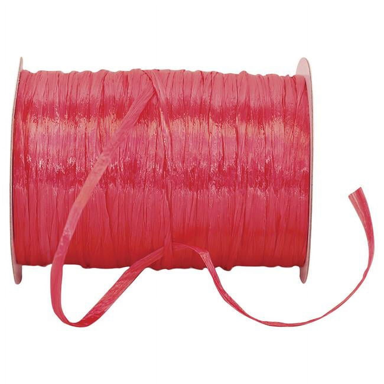 Reliant Ribbon - 25769-949-01C, Raffia Prime - Pearl Ribbon, Neon Coral ...