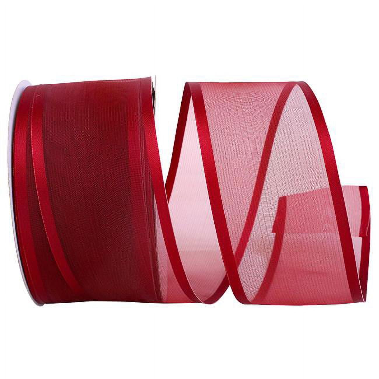 Reliant Ribbon 25771W-018-40K 2.5 in. Charlize Sheer Satin Wired Edge ...