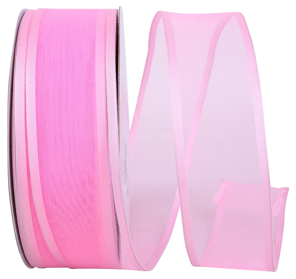 Reliant Ribbon - 25771W-117-09K, Charlize Sheer Satin Wired Edge Ribbon ...